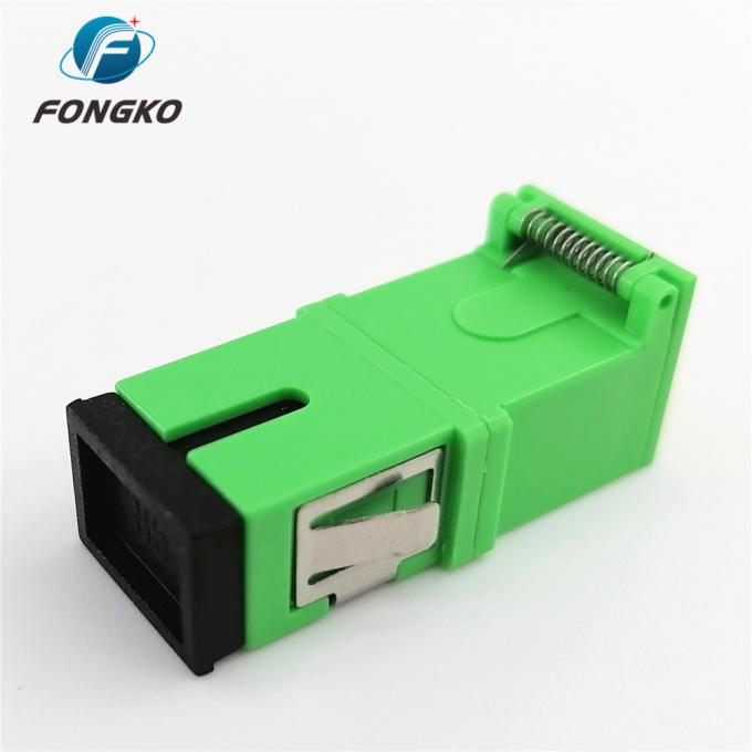 Auto Shutter SC/APC Green Shell Simplex Adapter SM SC Fiber Optic Adapters