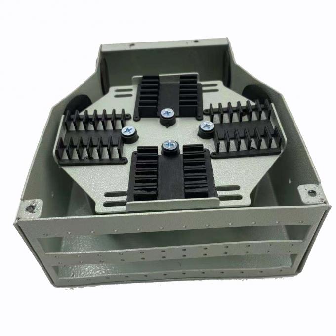 Aluminum Alloy Plastic Splice Tray DIN Fiber Optic Terminal Box 12 Port