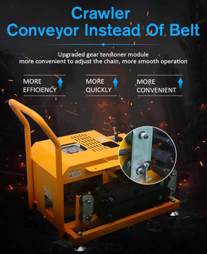 Fiber Optic Cable Pulling Machine , 300KG Crawler Type Cable Tractors