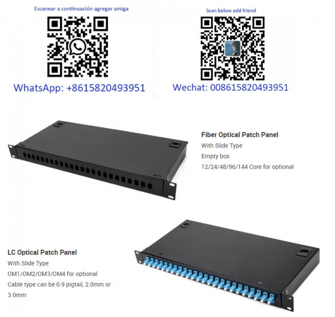 Rack Mount Fiber Optic Patch Panel , 144 Ports Fiber Patch Panel