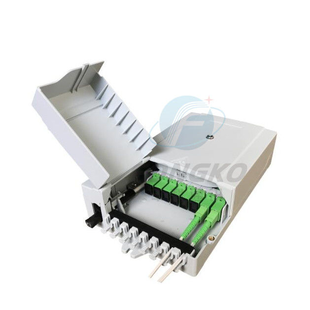 Indoor 8 Ports Wall Outlet Fiber Optic Nap Box SC Coupler And Pigtails