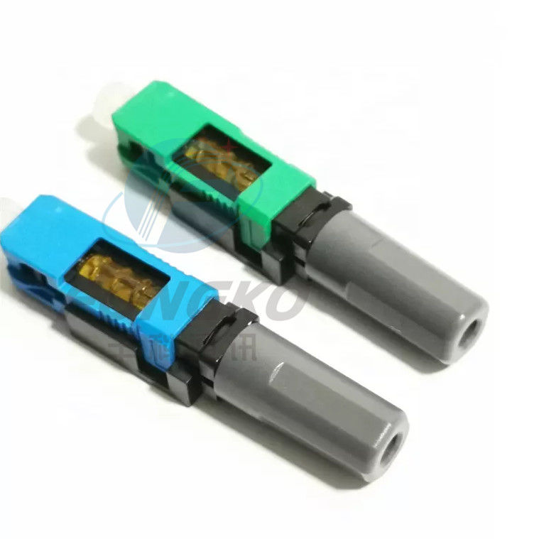 SC APC Fiber Optic Fast Connector , FTTH Quick Field Install Mechanical ...