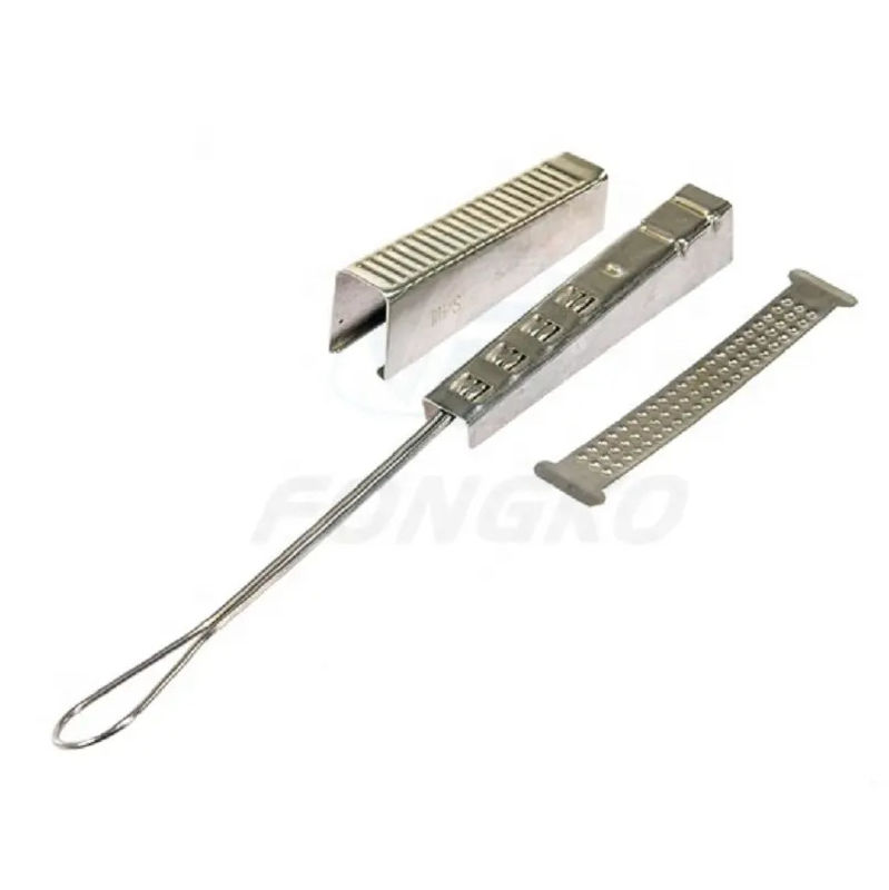 Fibra Optical Stainless Steel Clamp FTTH Optical Wire Clamp Fiber Optic ...