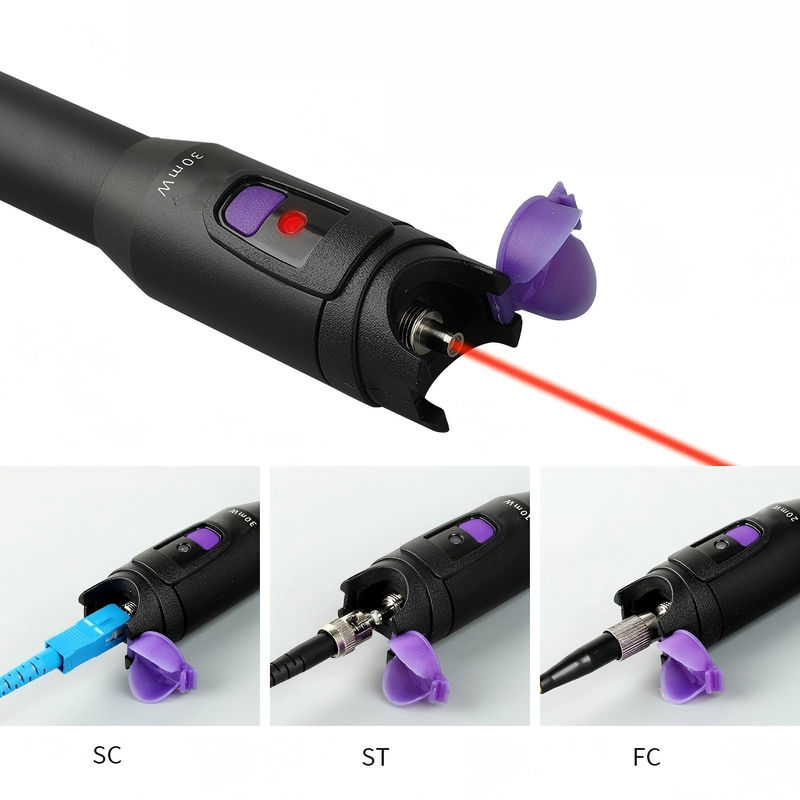 FONGKO Ftth Tool Kit Visual Fault Cable Laser Light Pen 10mw 650nm ...