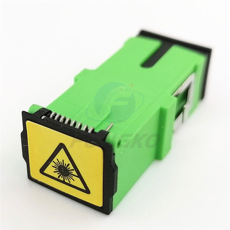 Black Auto Shutter SC/APC Adapter SC Simplex Green Shell Singlemode ...