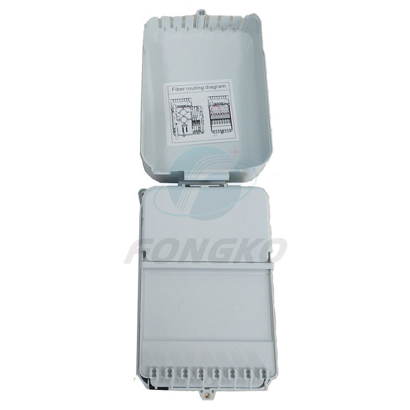 16 Cores White IP55 Fiber Optic Wall Mounted Fibre Termination Box For ...
