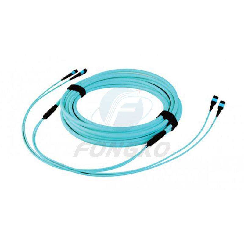 1 meter 24 Core OM3 Multimode Fiber Optical MPO Trunk Cable