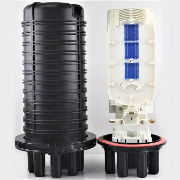 Vertical Dome Type Fiber Optic Splice Closure 7 Ports 8 Trays 288 Cores