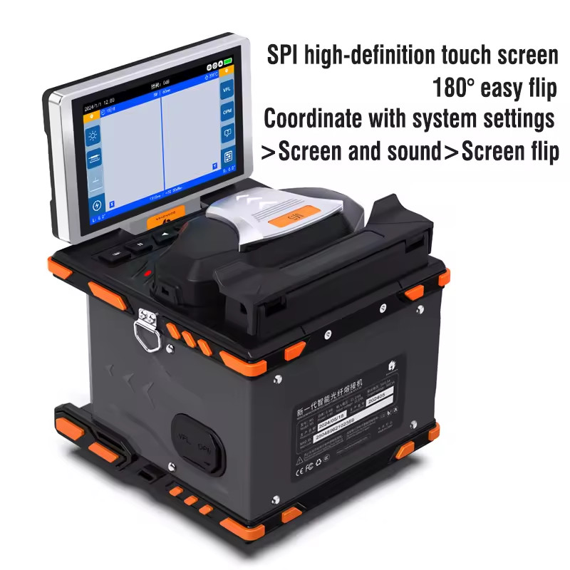 FTTH Fiber Optic Welding Splicing Machine 6 Motors Optical Fiber Fusion ...
