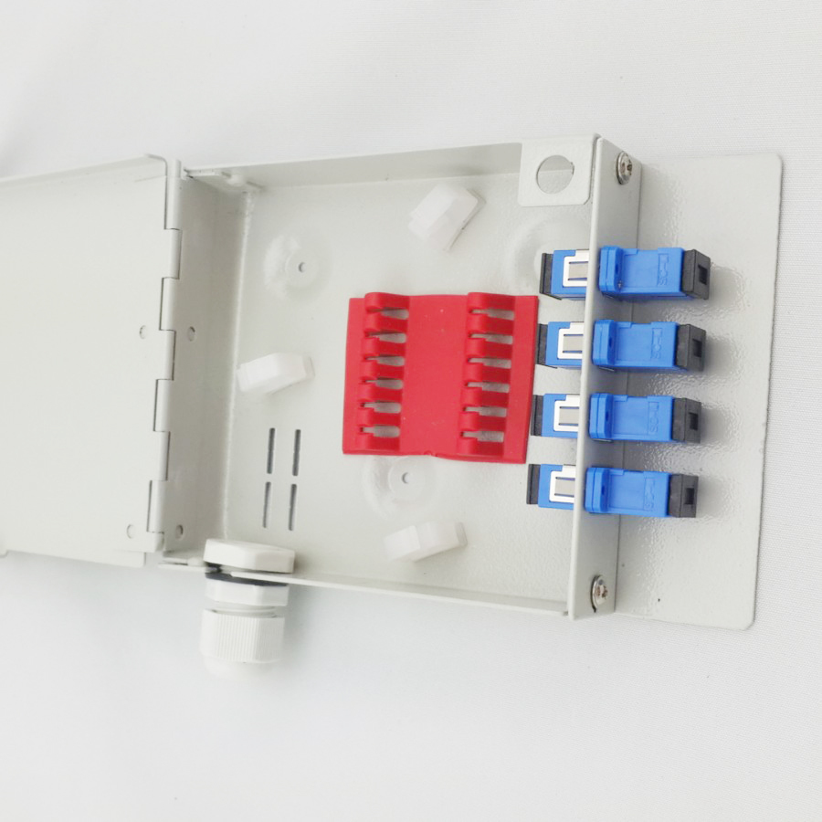 FONGKO 4 Cores Outdoor Terminal Box Fiber FTTH Din Rail Mounted Fiber ...