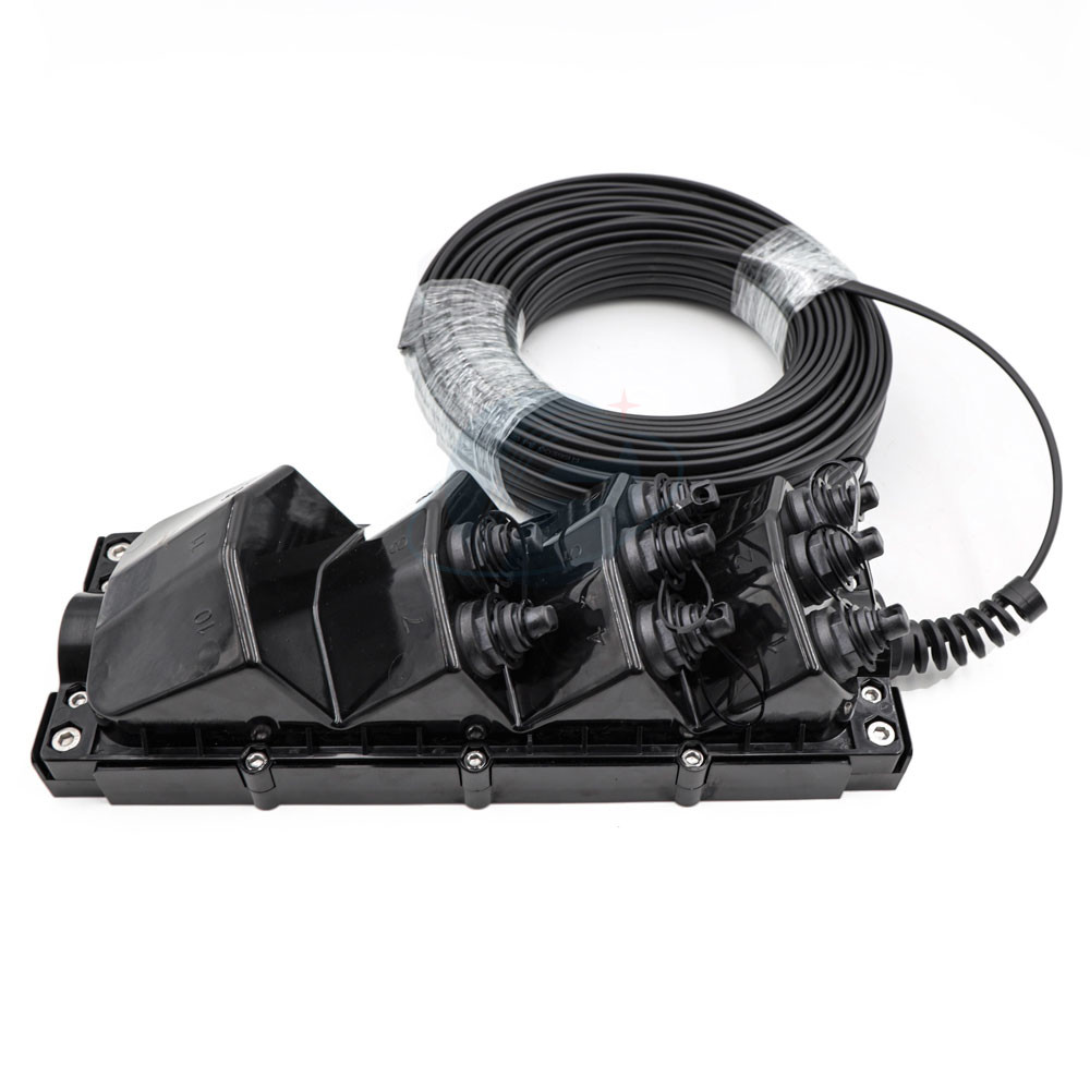 8 Port Horizontal Fiber Optic Splice Closure Junction Box