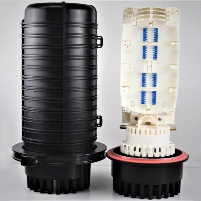 576 Ribbon Core IP68 PP ABS Dome Fiber Optic Splice Closure 29 Port 8 Trays